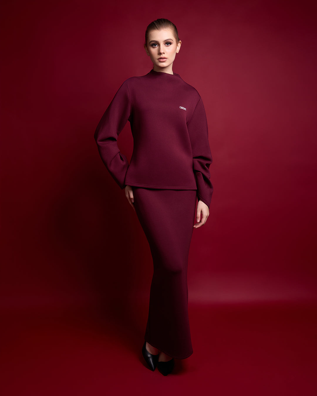 CAKENIS AUDREY SET IN BURGUNDY – Cakenis