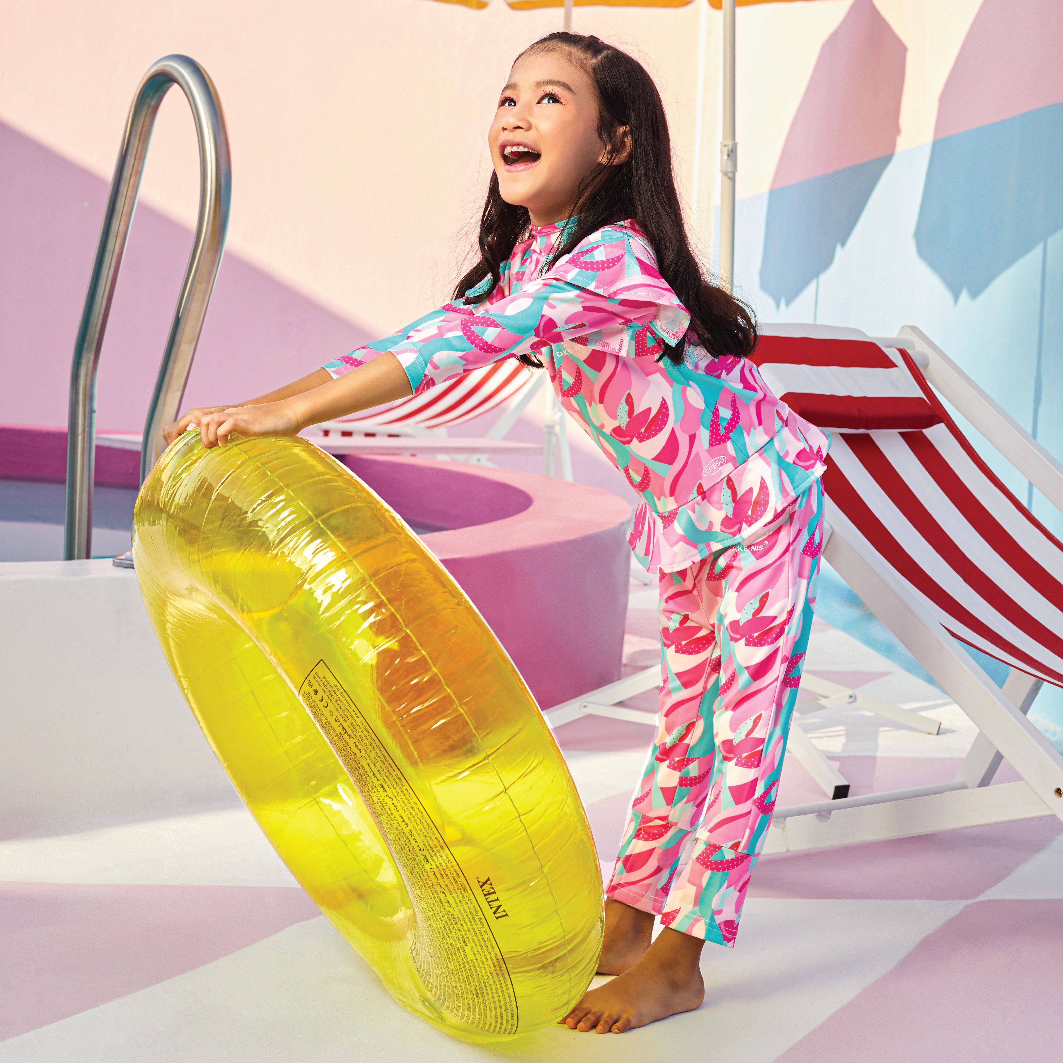 KIDS KELLY SWIMWEAR IN PINK – Cakenis