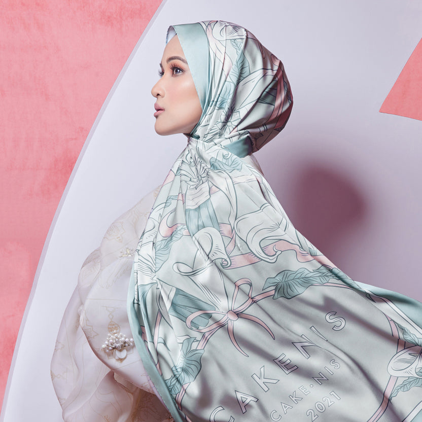 Buy Heavy Chiffon & Premium Satin Silk Shawl Online | Cakenis