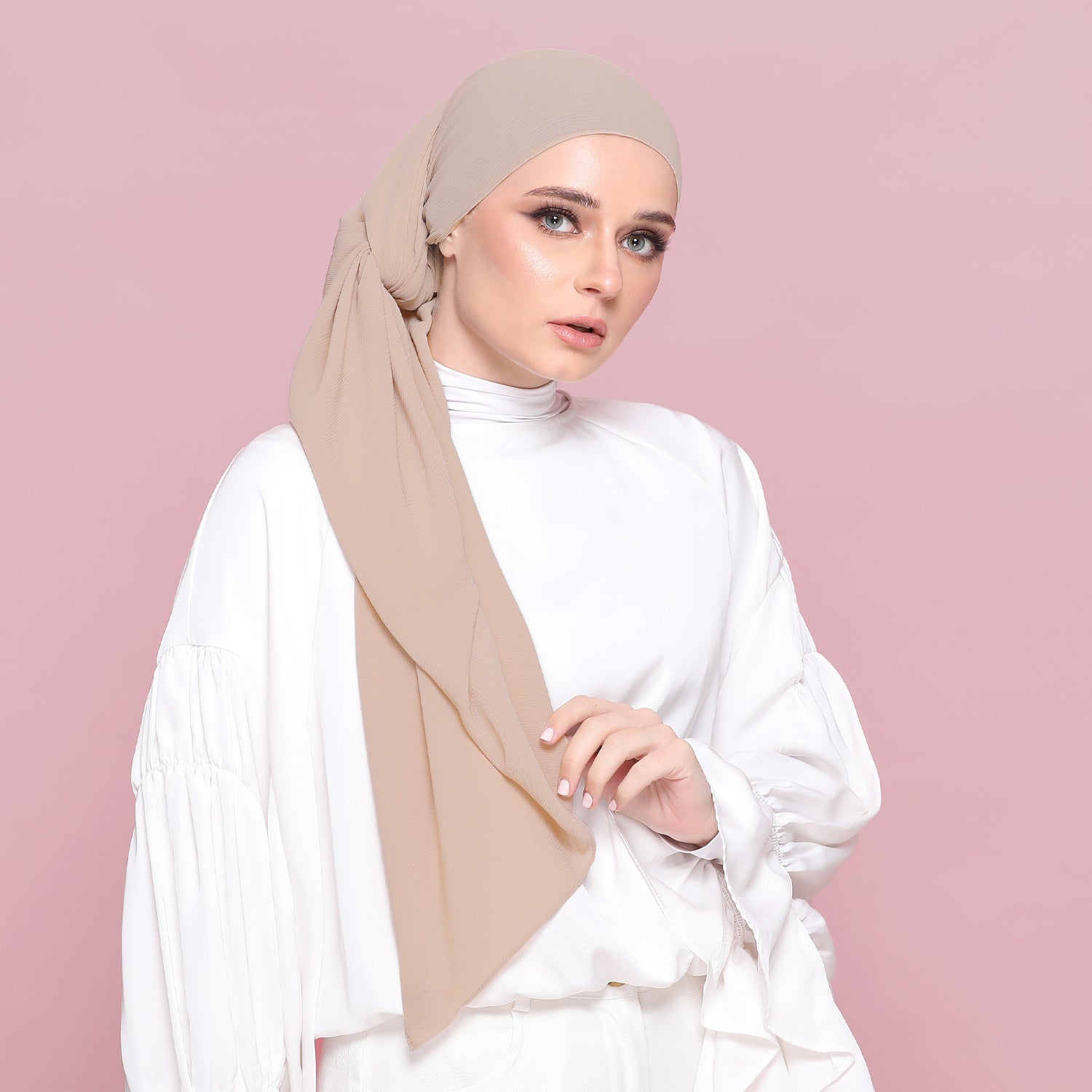 CAKENIS FROTH CHIFFON (SHAWL) IN DUNE – Cakenis